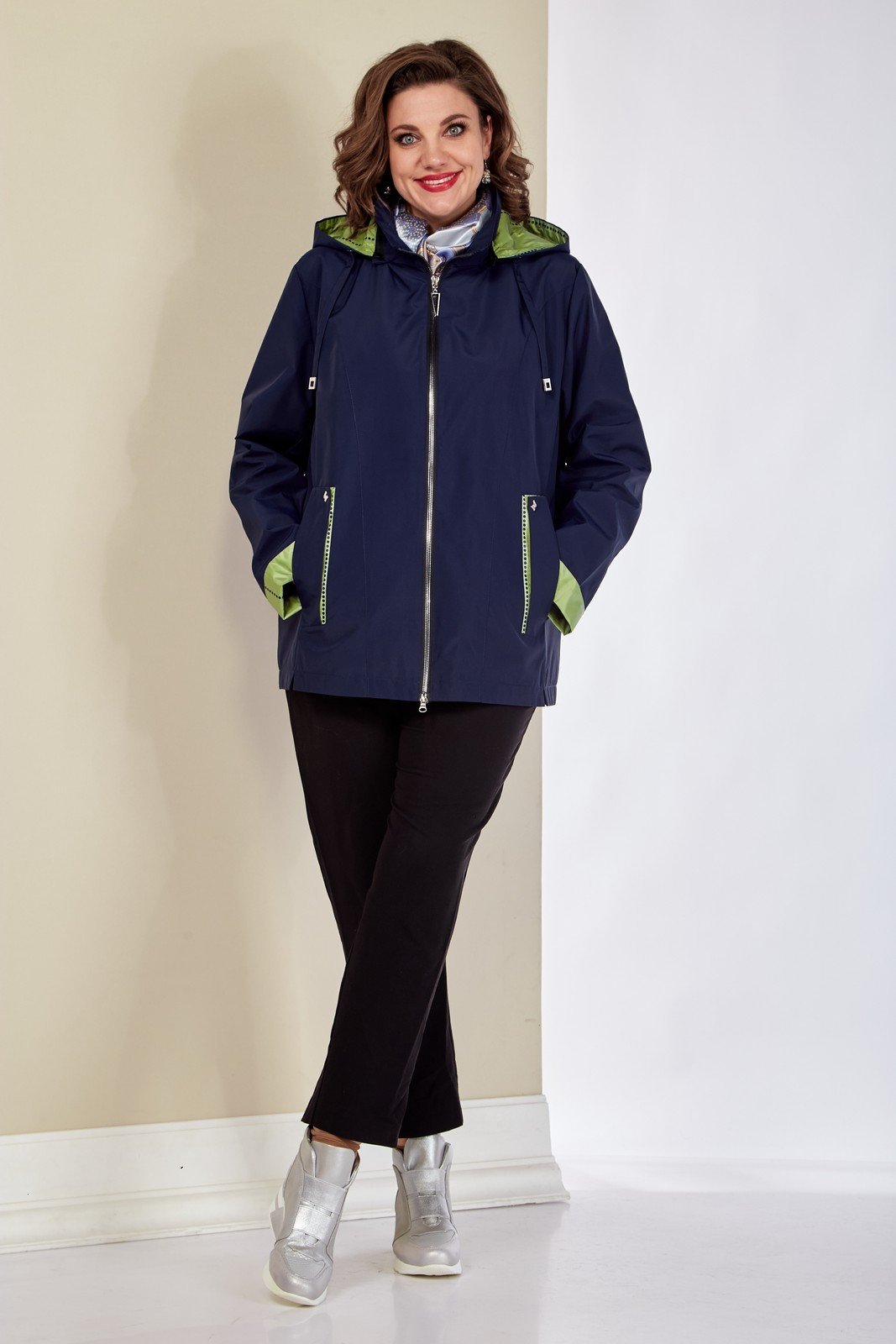 Куртка 2143 темно-синий Shetti купить - 7% скидка | в наличии